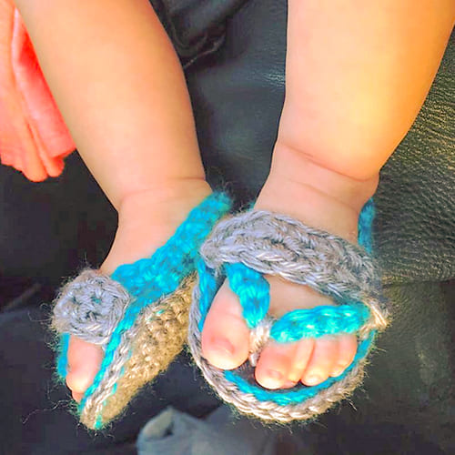 Easy Baby Crochet Flip Flops Free Pattern