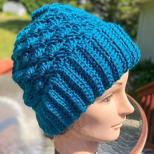 Shell Stitch Free Crochet Hat Pattern