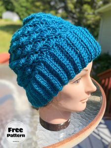 Shell Stitch Free Crochet Hat Pattern