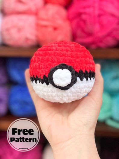 Free PDF Pokeball Crochet Pattern
