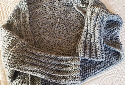 Pink Granny Square Free Crochet Shrug Pattern PDF