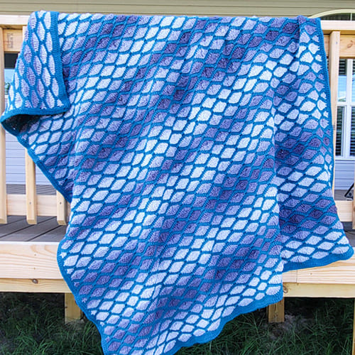 Wavy Crochet Afghan Blanket Free Pattern