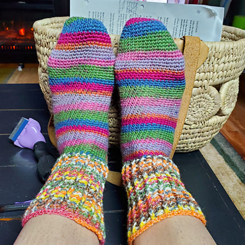 Clown Colors Crochet Socks Pattern Free PDF