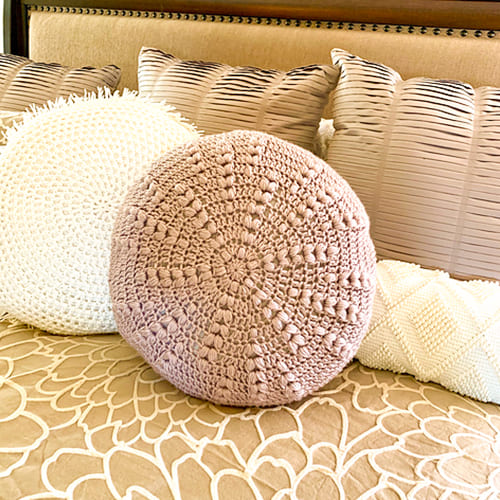 Simple Round Pillow Crochet Pattern Free