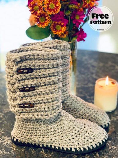 Easy Crochet Booties For Adults Pattern Free