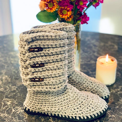 Easy Crochet Booties For Adults Pattern Free