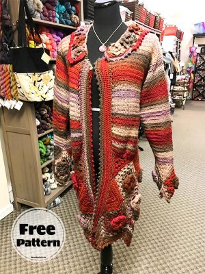 Free Crochet Granny Square Cardigan Pattern