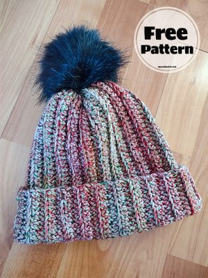 Ribbed Crochet Beanie Free PDF Pattern