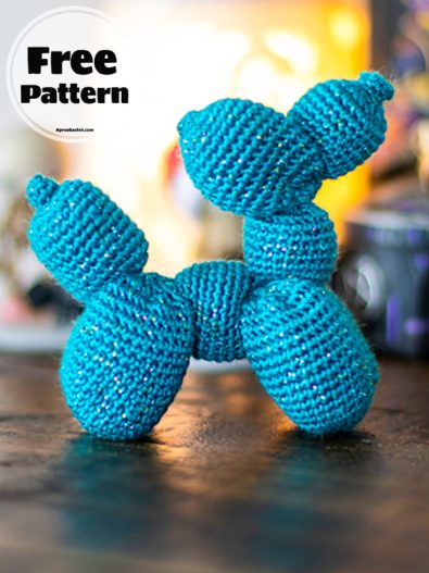 Free Crochet Balloon Dog Amigurumi PDF Pattern