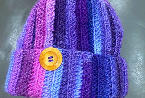 Ribbed Crochet Beanie Free PDF Pattern