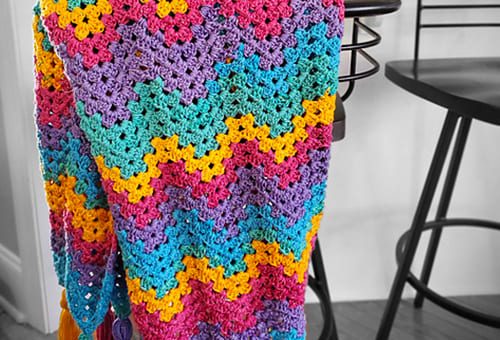 Farmhouse Free Crochet Blanket Pattern Granny Square PDF