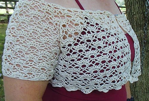 Bolero Crochet Long Sleeve Free Pattern