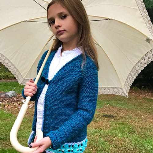 Girl Childs Crochet Cardigan Free Pattern