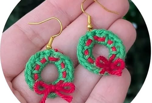 Crochet Strawberry Earrings Free Pattern